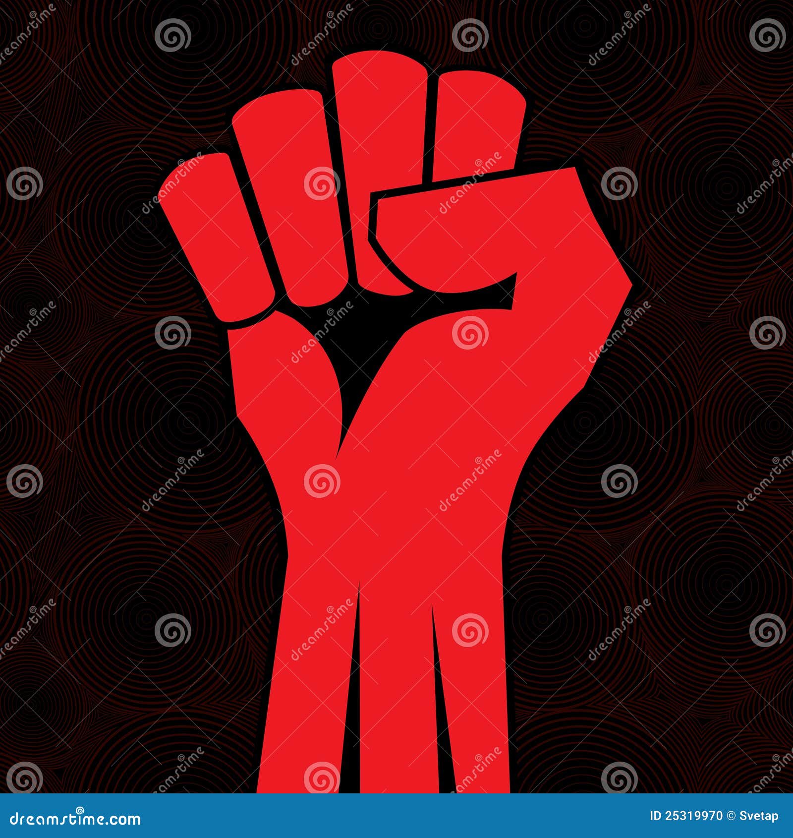 Clenched fist hand stock vector. Illustration of five - 25319970