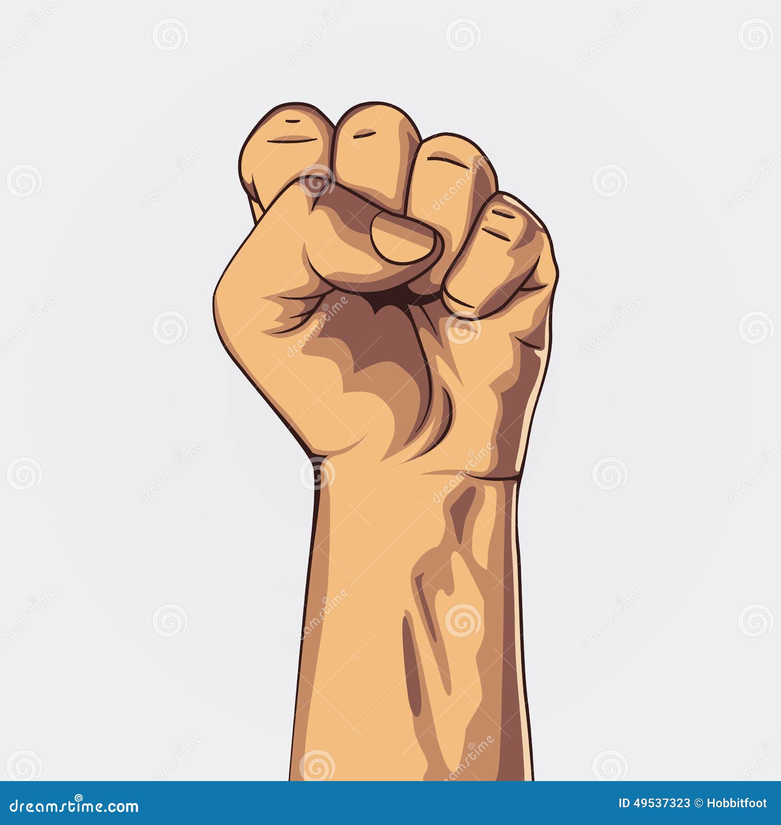 Clenched Fist Held High in Protest Stock Vector - Illustration of ...