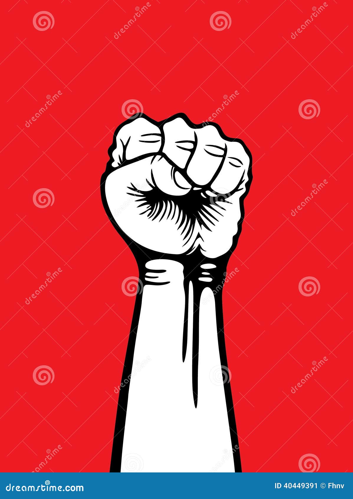 Clenched fist stock vector. Illustration of symbol, strong - 40449391