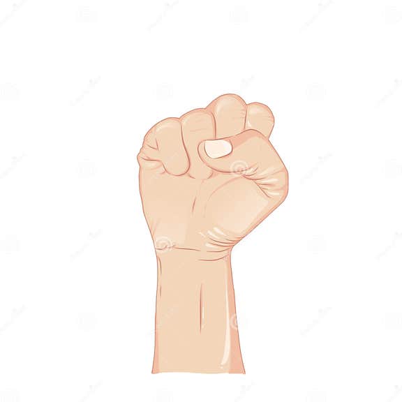 Clenched Hand stock illustration. Illustration of vector - 195763246