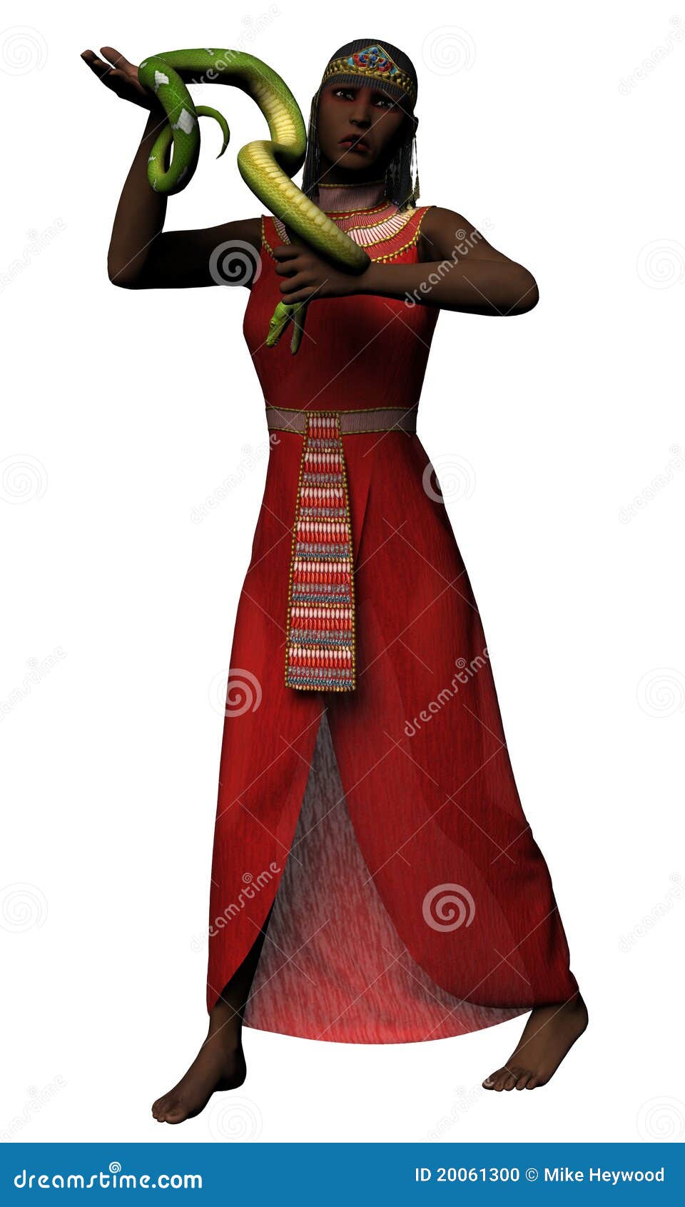 Cleopatra holding the asp stock illustration. Illustration of myth ...