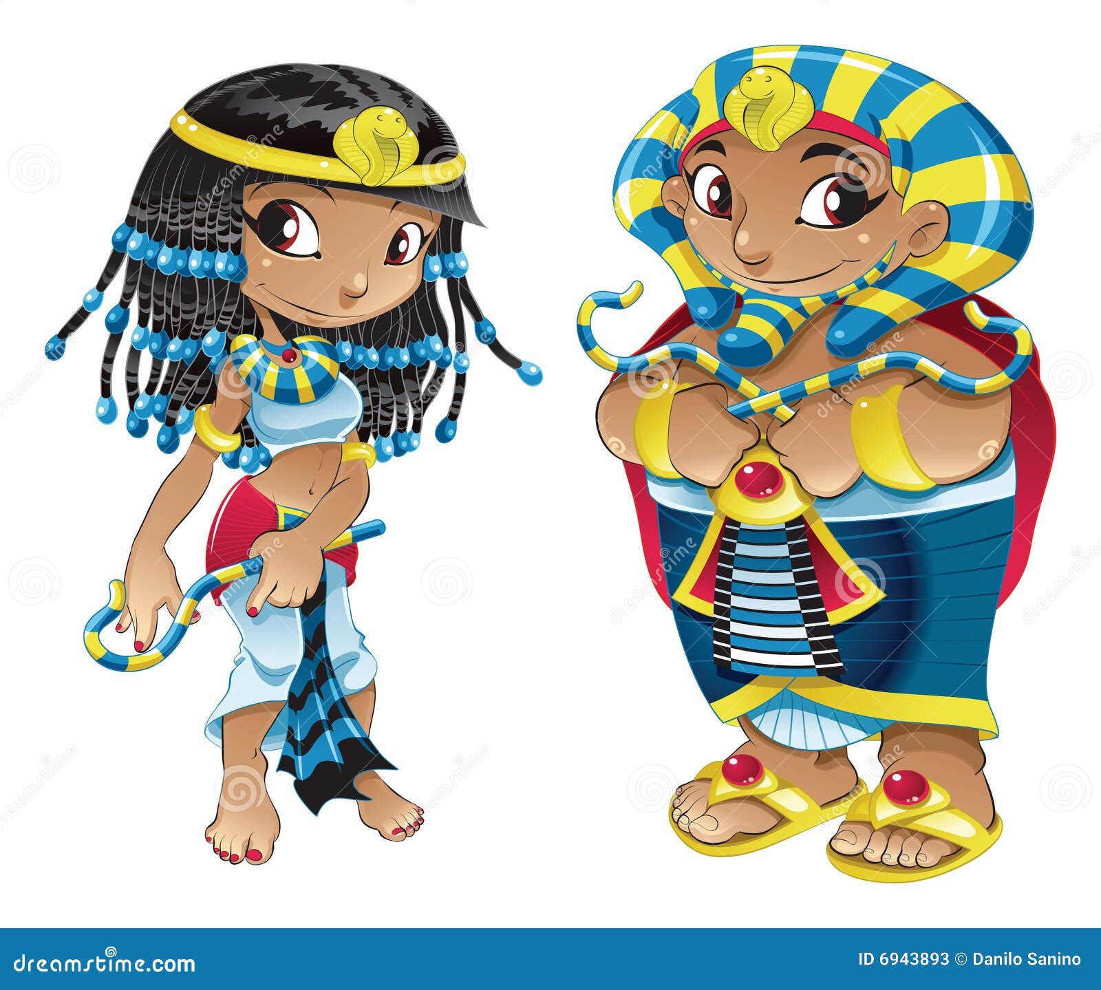 Cleopatra and Pharaoh stock vector. Illustration of school - 6943893