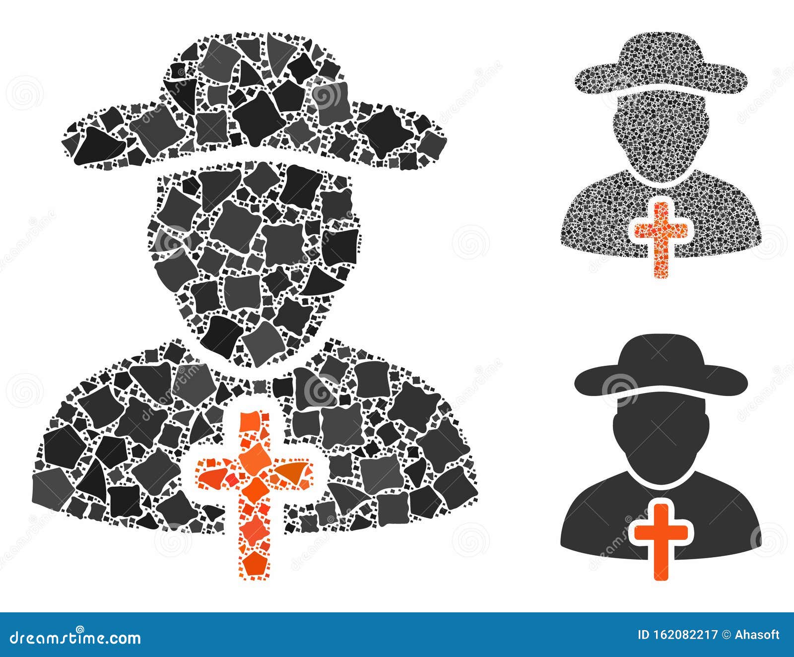 Cleric Mosaic Icon Of Ragged Elements Royalty-Free Stock Photography ...