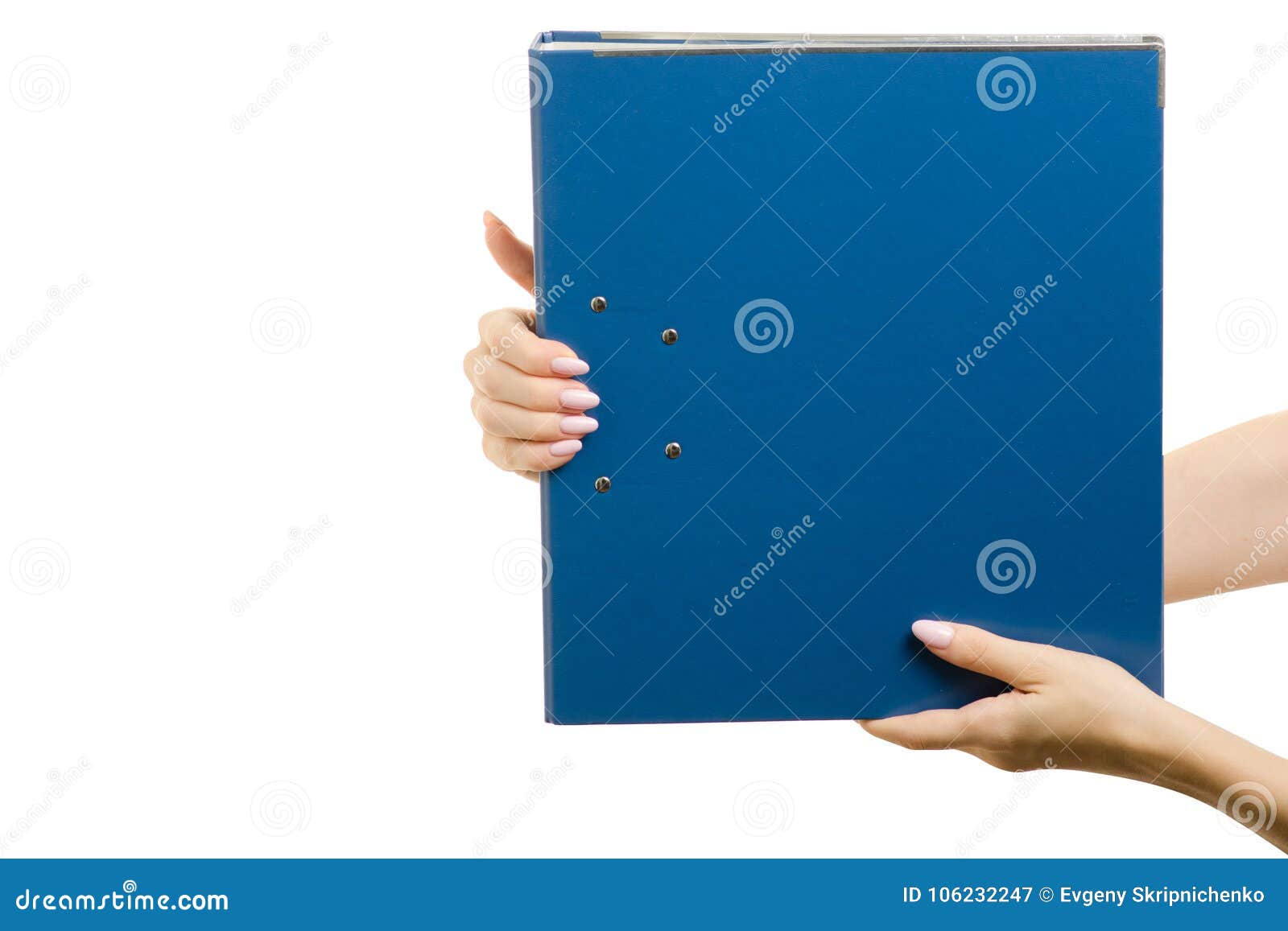 Clerical Folder in a Female Hands Folder Registrar Stock Image - Image ...