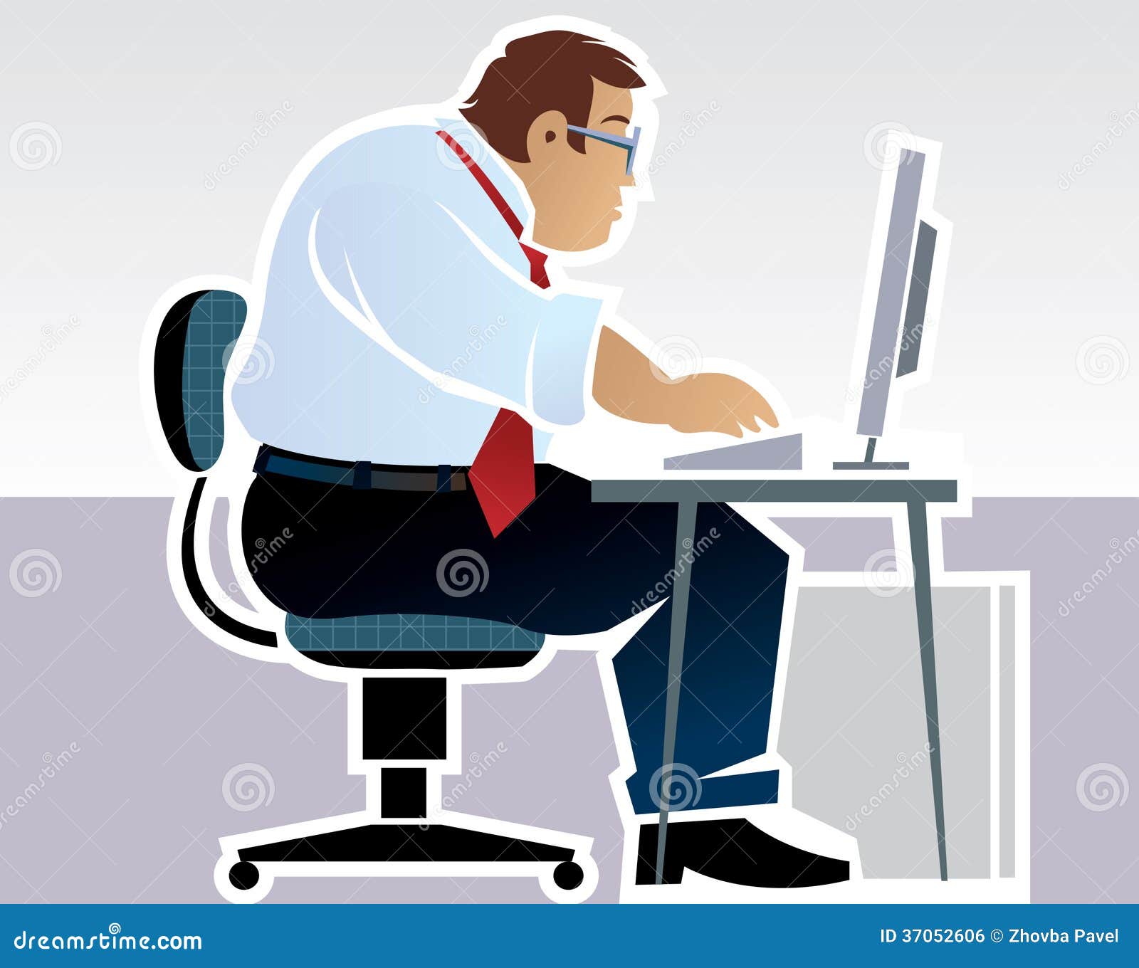 Clerk. Illustration. stock vector. Illustration of talking - 37052606