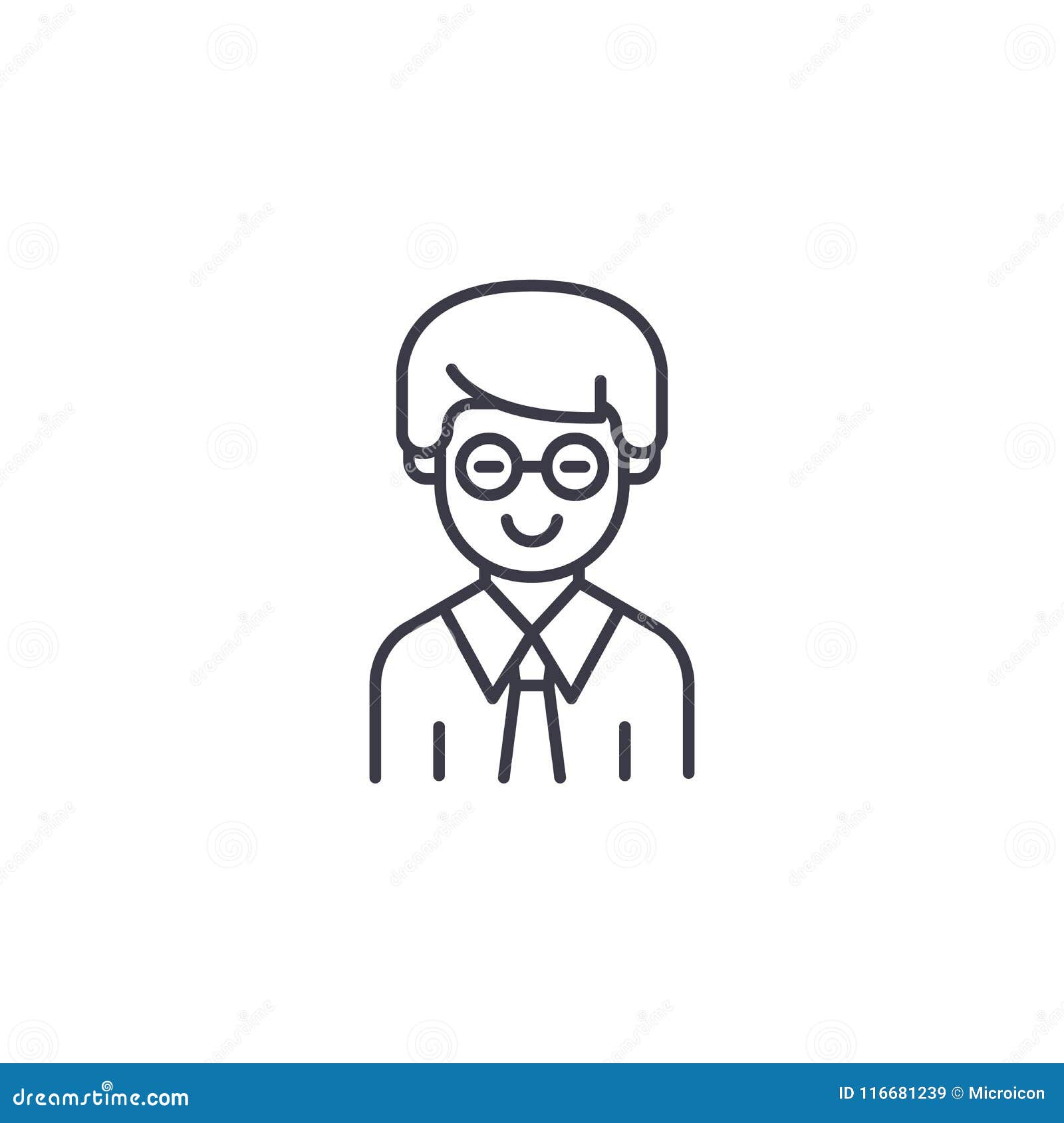 Clerk Linear Icon Concept. Clerk Line Vector Sign, Symbol, Illustration ...