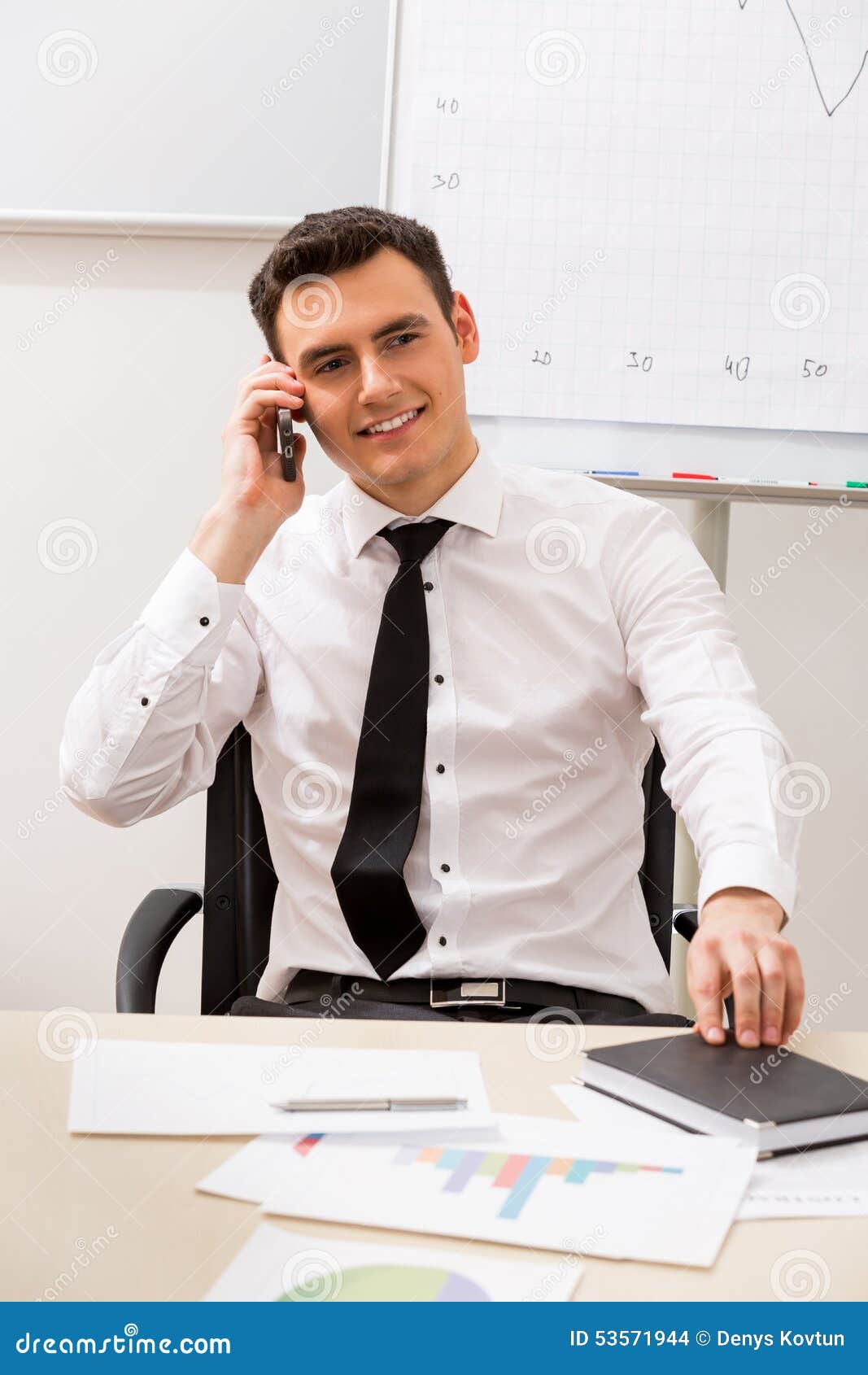 Clerk in the office. stock photo. Image of celebration - 53571944