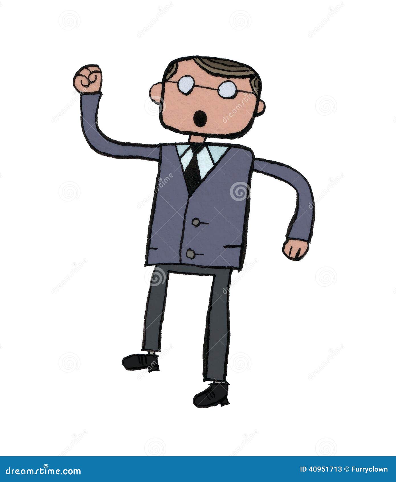 Clerk stock illustration. Illustration of grimace, money - 40951713