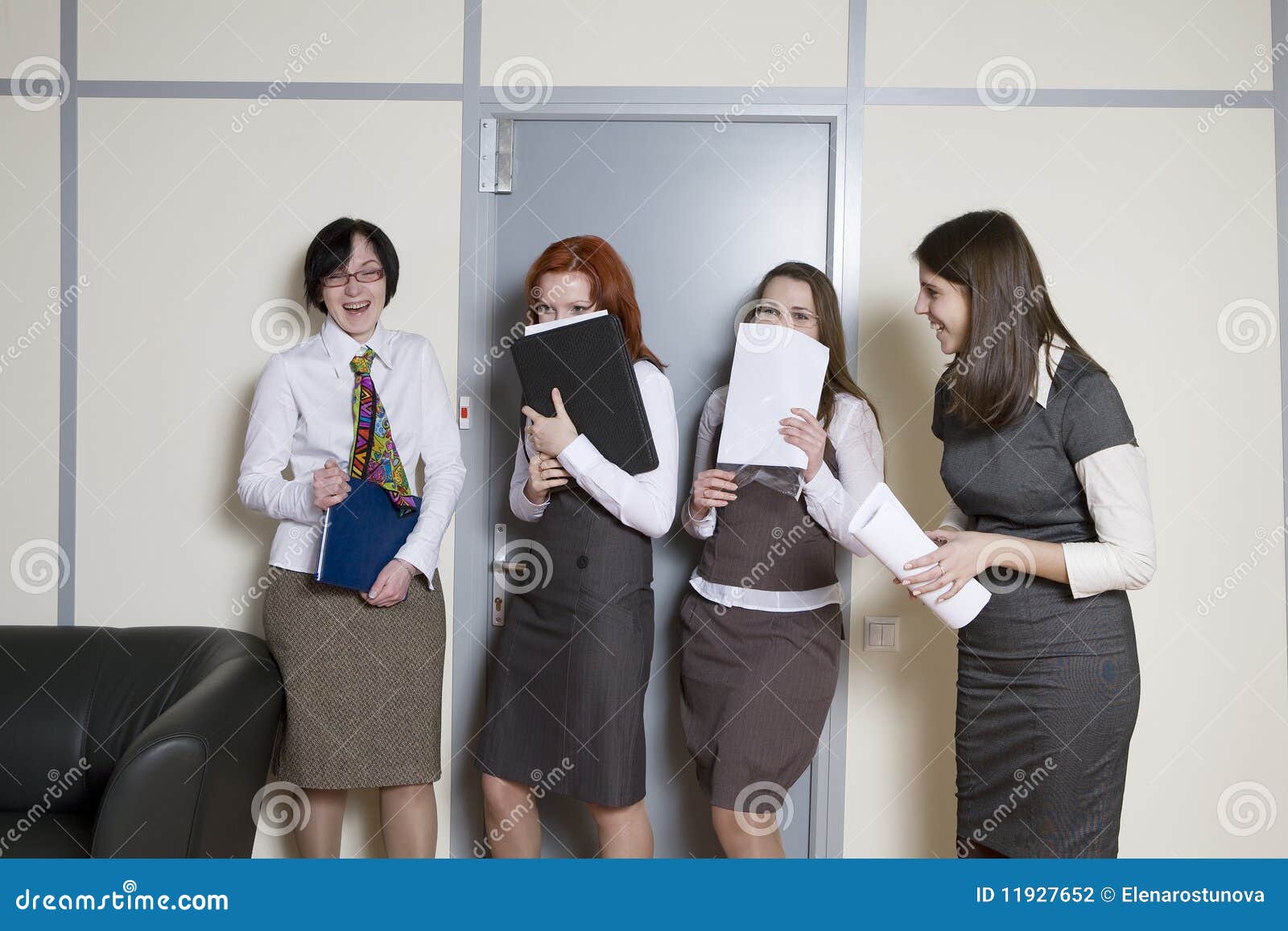 Clerks Waiting To Give a Report Stock Photo - Image of girl, corporate ...