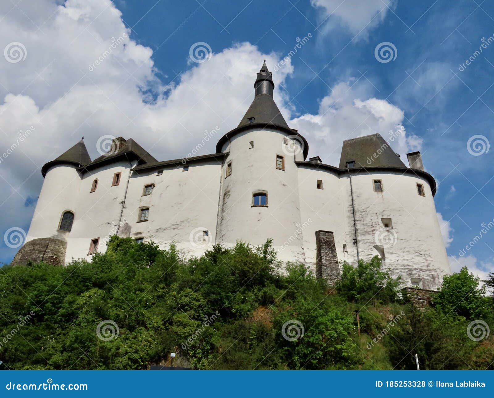 Clervaux Castle in Luxembourg Stock Photo - Image of travel, roof ...