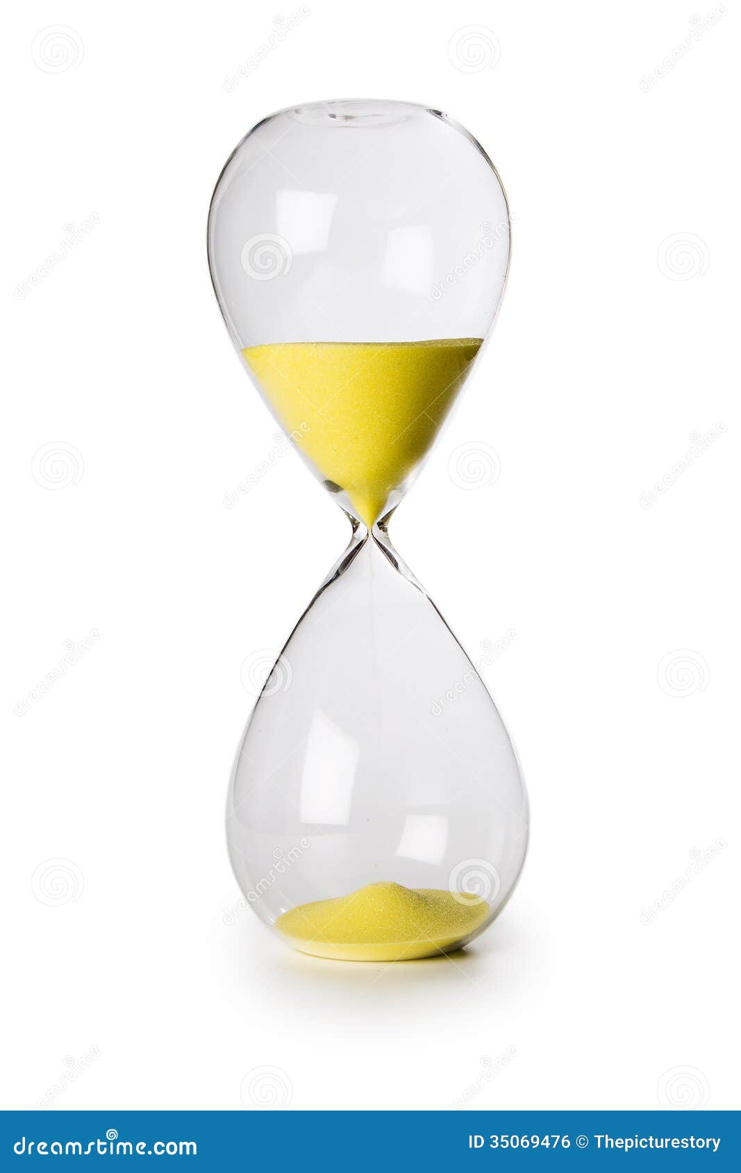 Clessidra isolata fotografia stock. Immagine di flusso - 35069476