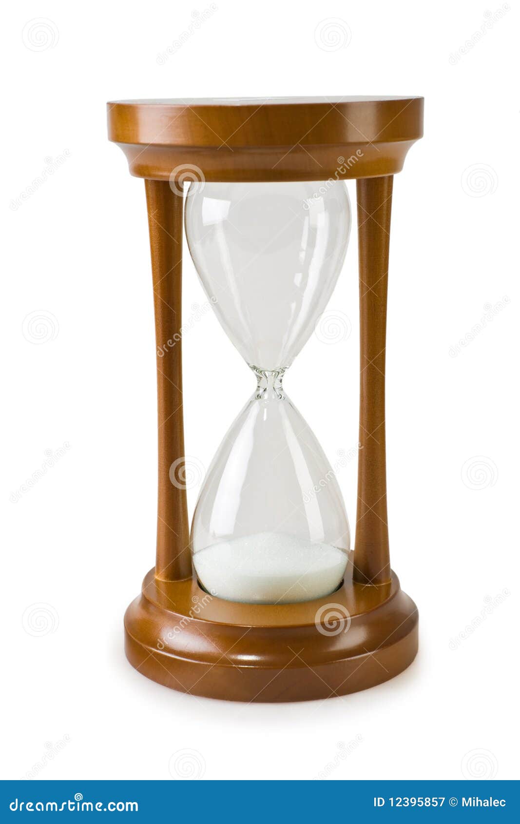 Clessidra Isolata Su Un Backgrond Bianco Immagine Stock - Immagine di ...