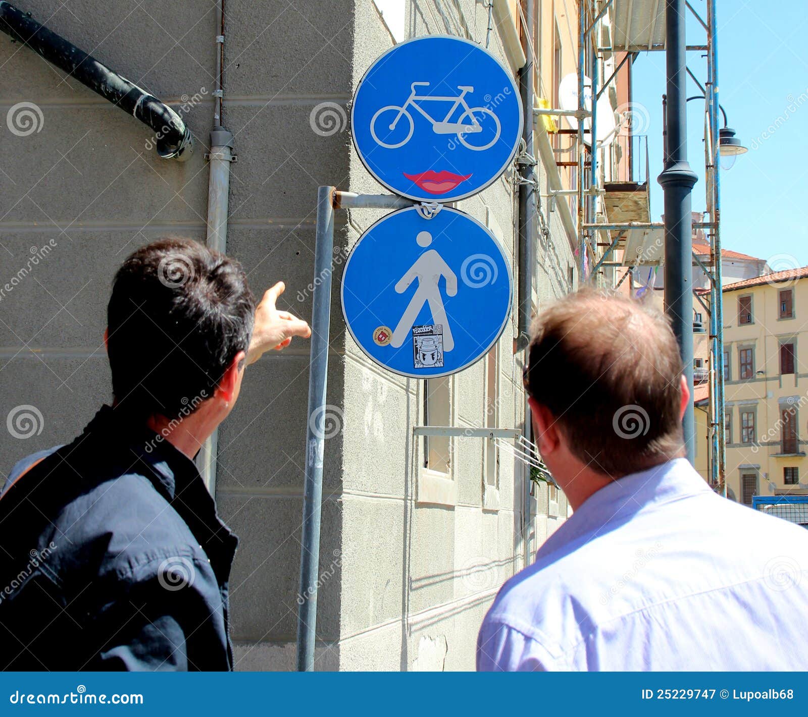 Clet Abraham report image editorial photography. Image of signs - 25229747