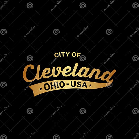 City of Cleveland Lettering Design. Cleveland, Ohio Typography Design ...