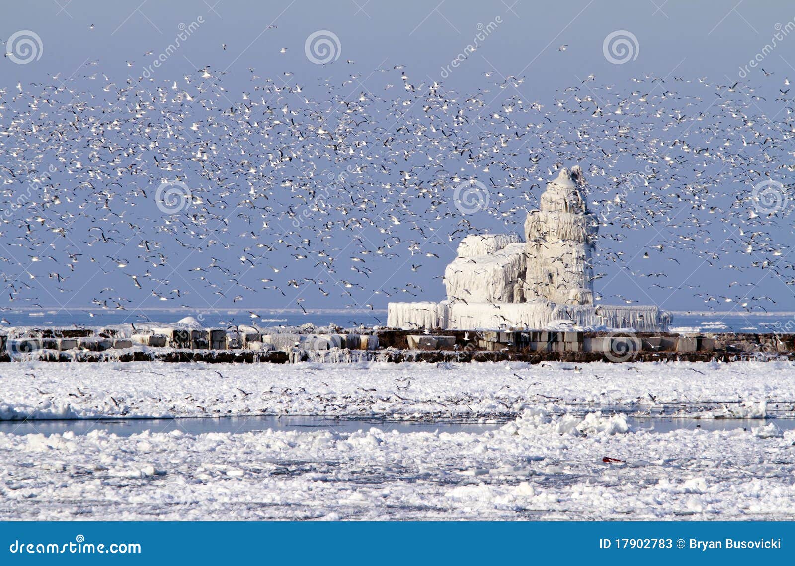 Cleveland Harbor West Pierhead Lighthouse Stock Image - Image of ...