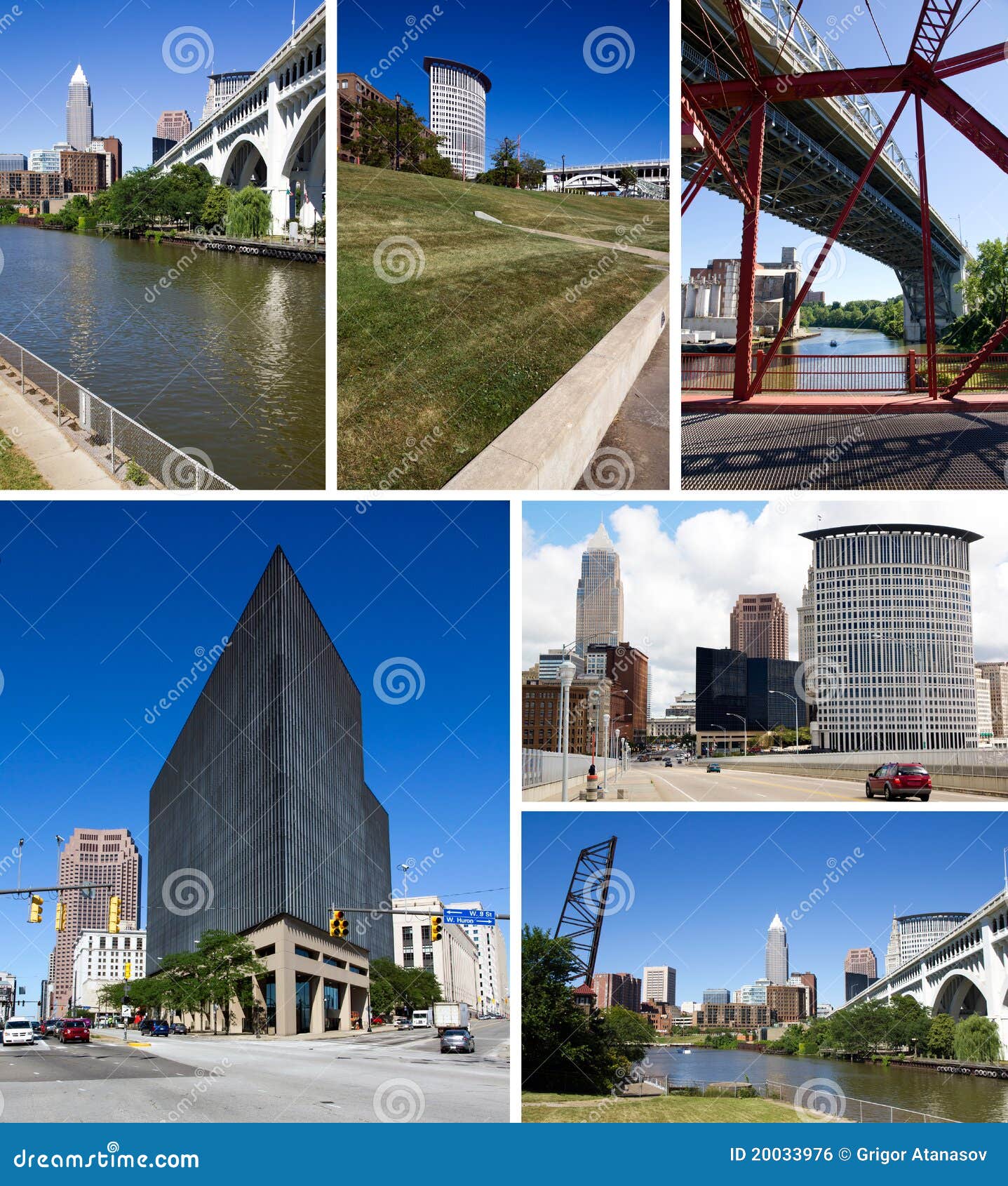 Cleveland, Ohio collage stock photo. Image of cuyahoga - 20033976