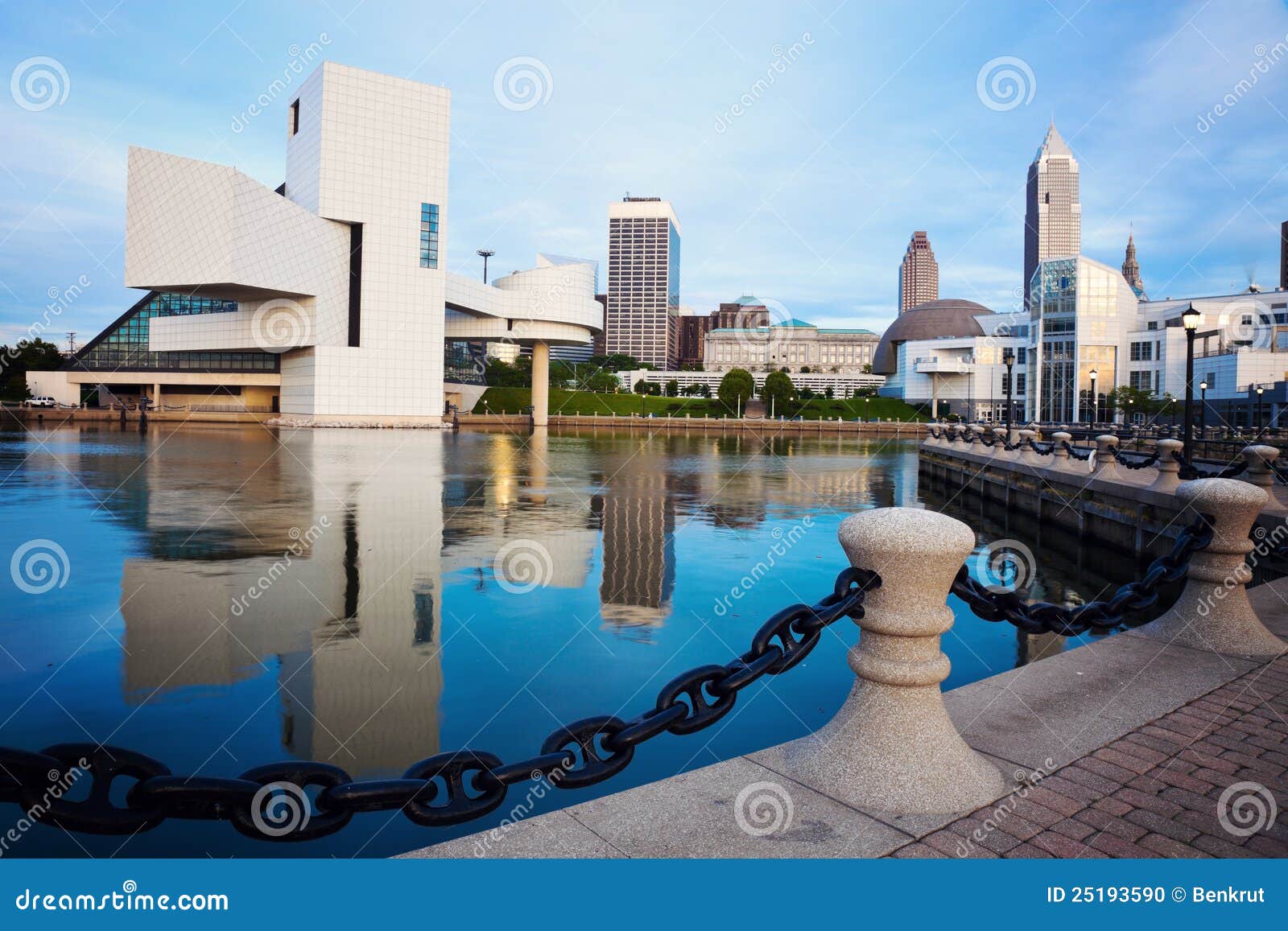Cleveland Seen Morning Time Stock Photo - Image of erie, morning: 25193590
