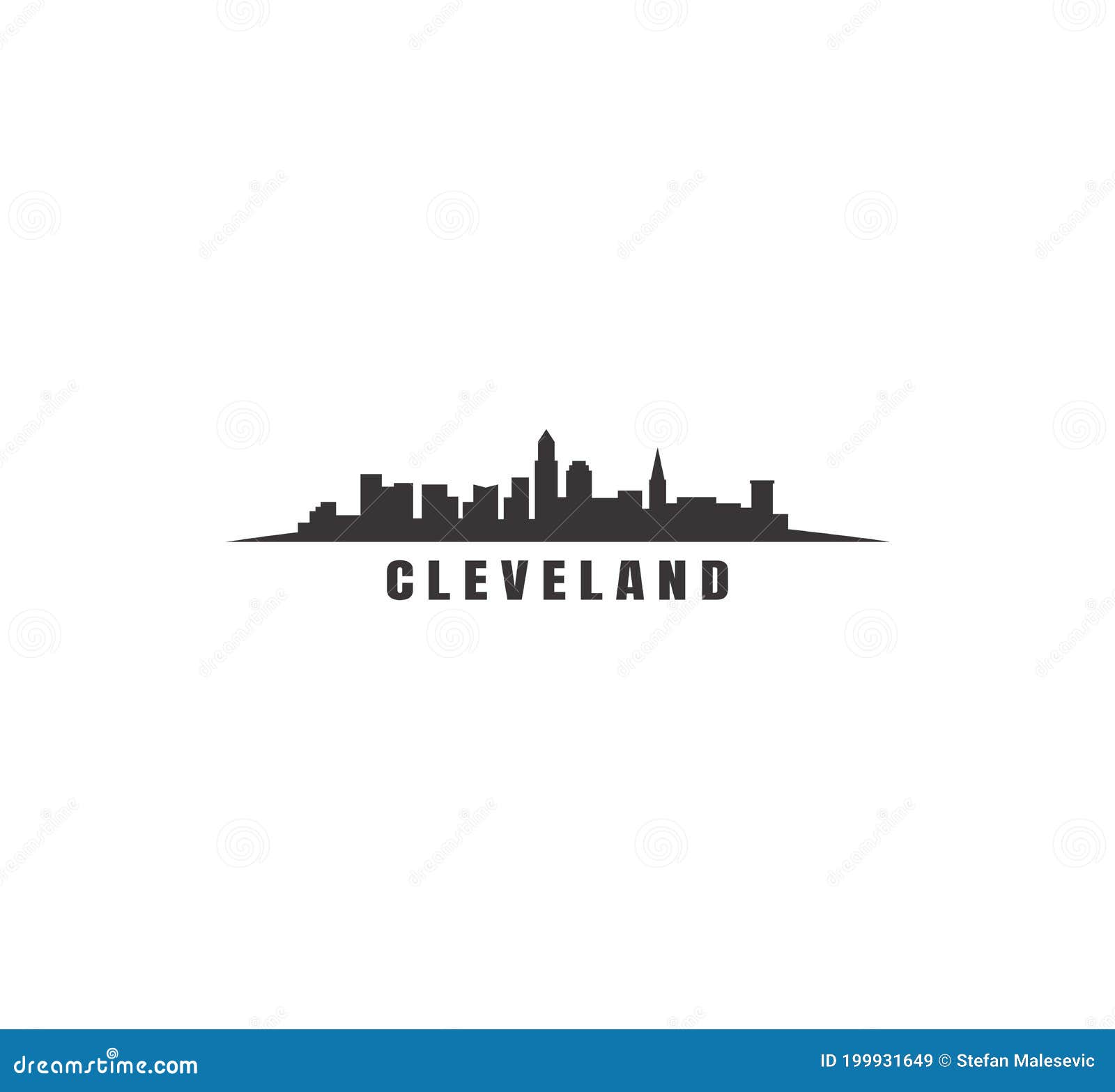 Cleveland skyline stock vector. Illustration of high - 199931649