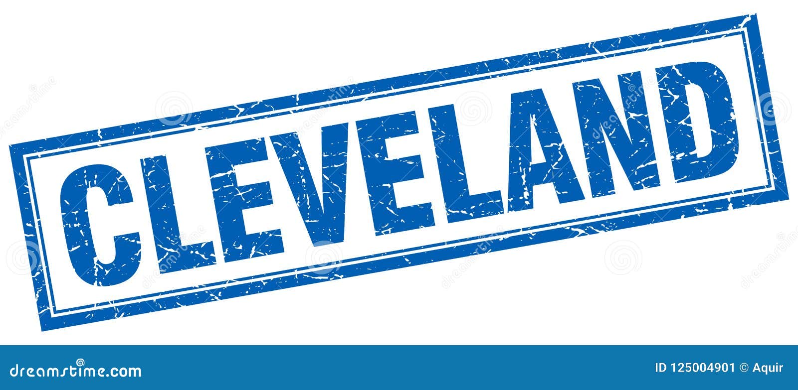 Cleveland stamp stock vector. Illustration of blue, isolated - 125004901
