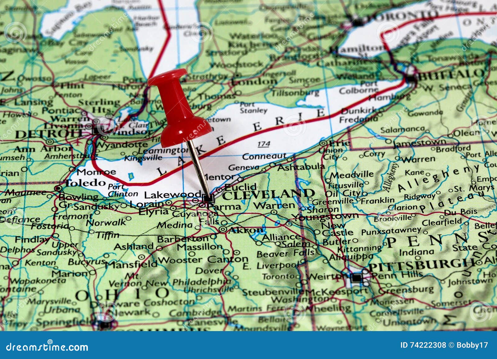 Cleveland in USA stock photo. Image of macro, design - 74222308