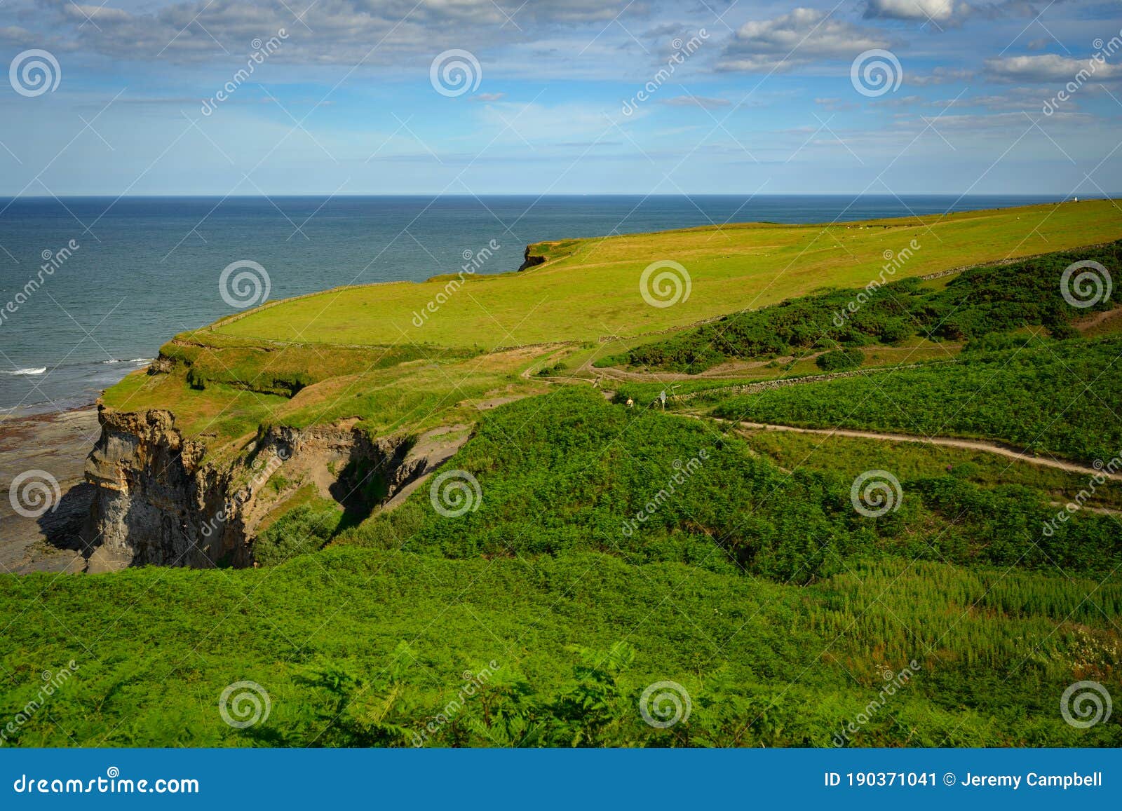 The Cleveland Way, North Yorkshire Coast Stock Image - Image of nature ...