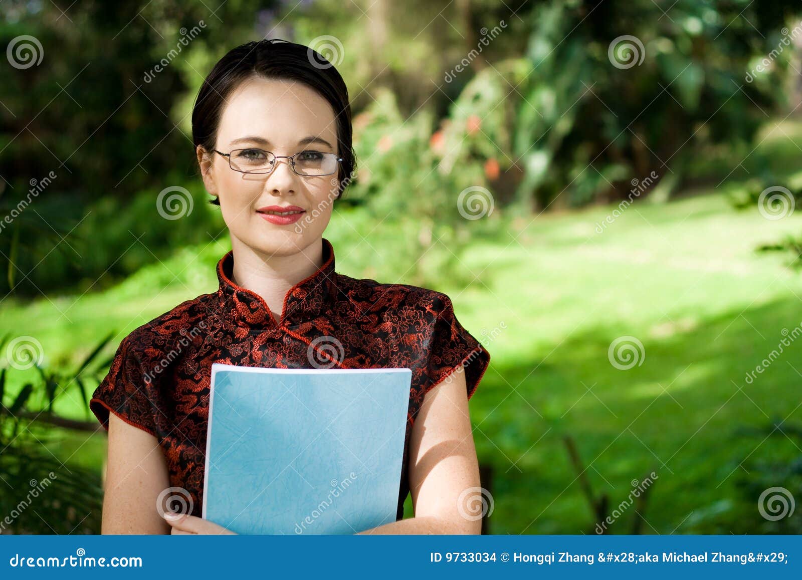 Clever asian woman stock photo. Image of beautiful, garden - 9733034