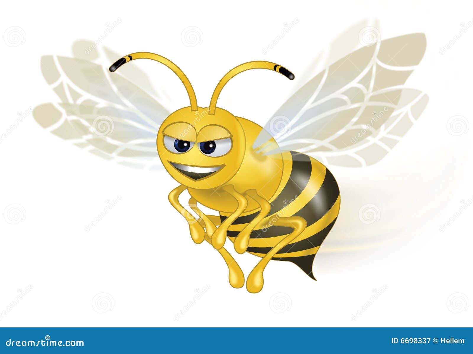 Clever Bee stock illustration. Illustration of cartoon - 6698337