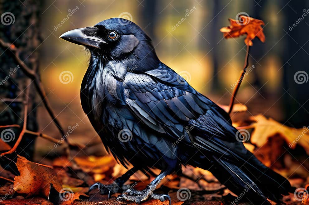 The Clever Crow a Crow Solves Puzzles Using Its Intelligence To Stock ...