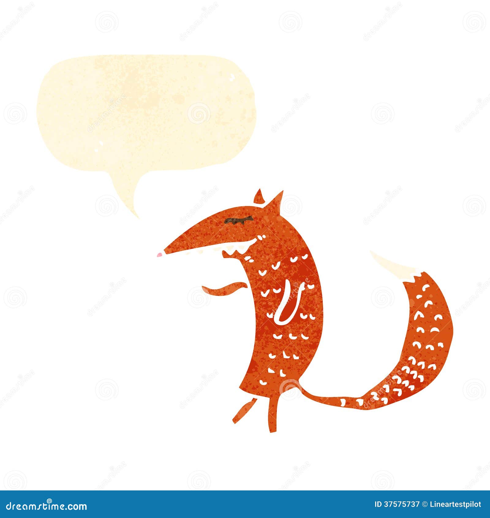 Clever fox retro cartoon stock vector. Illustration of drawn - 37575737