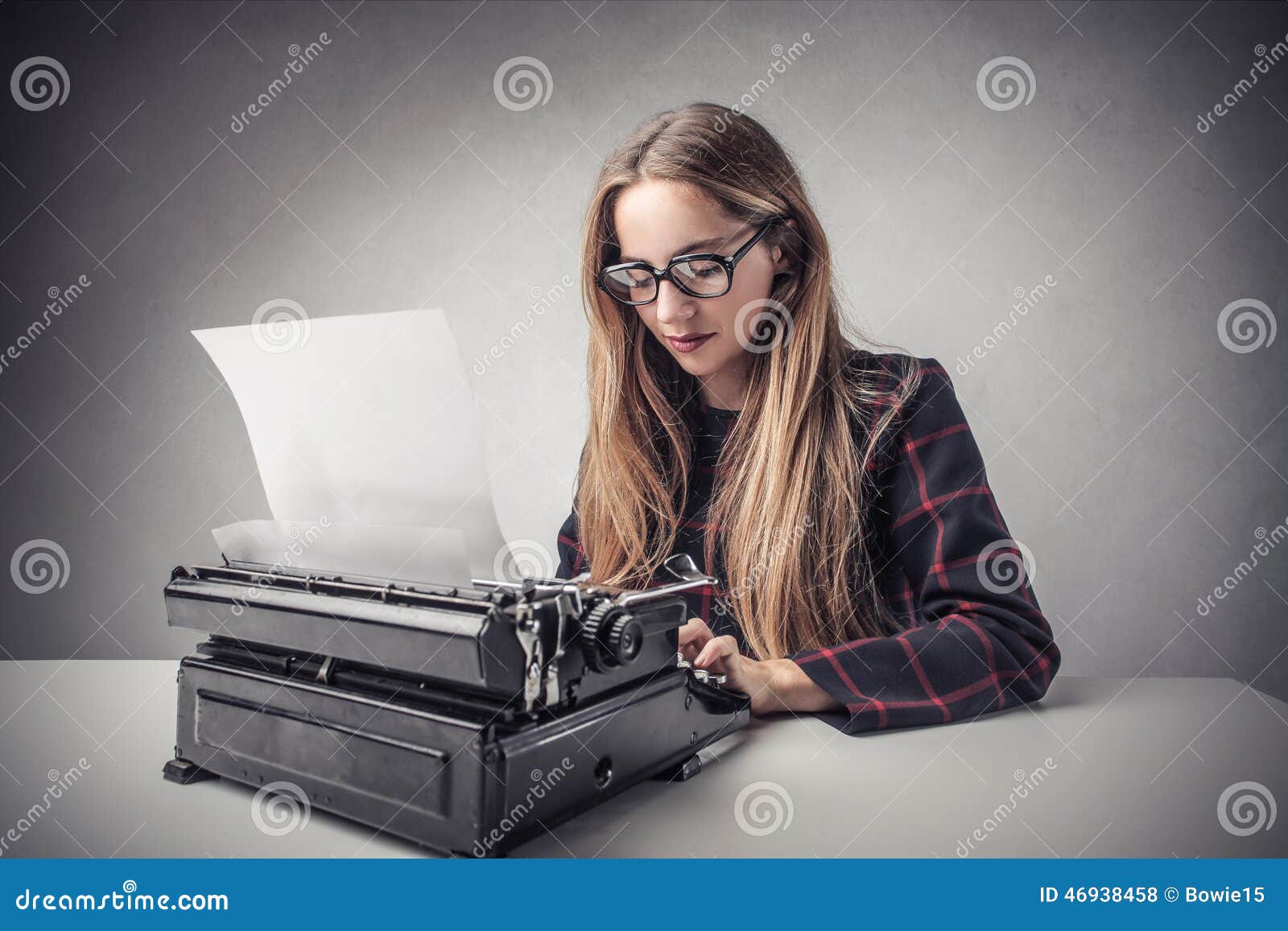 Person Typing A Letter