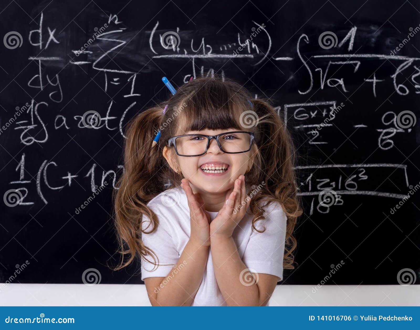 Clever Kid in School. Back To School. Smart Kid Stock Photo - Image of ...