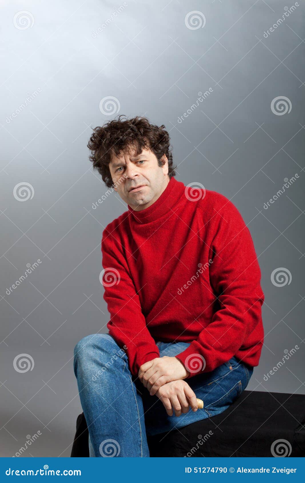 Clever man stock photo. Image of grey, calm, gray, casual - 51274790