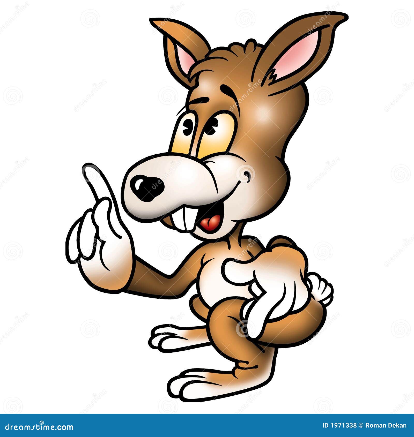 Clever rabbit stock illustration. Illustration of comic - 1971338