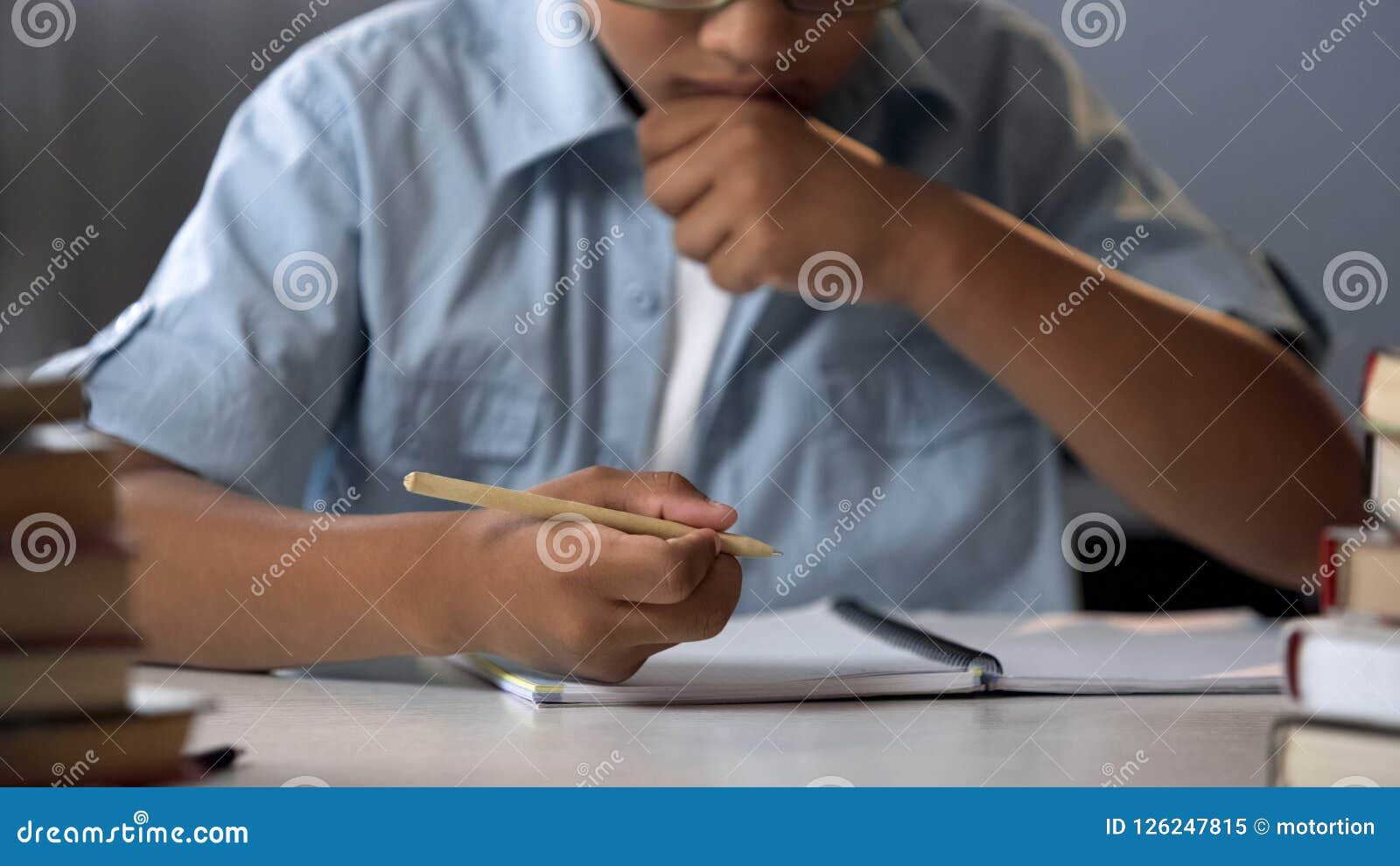 Clever School Pupil Thinking on Solving Equation, Learning Math ...