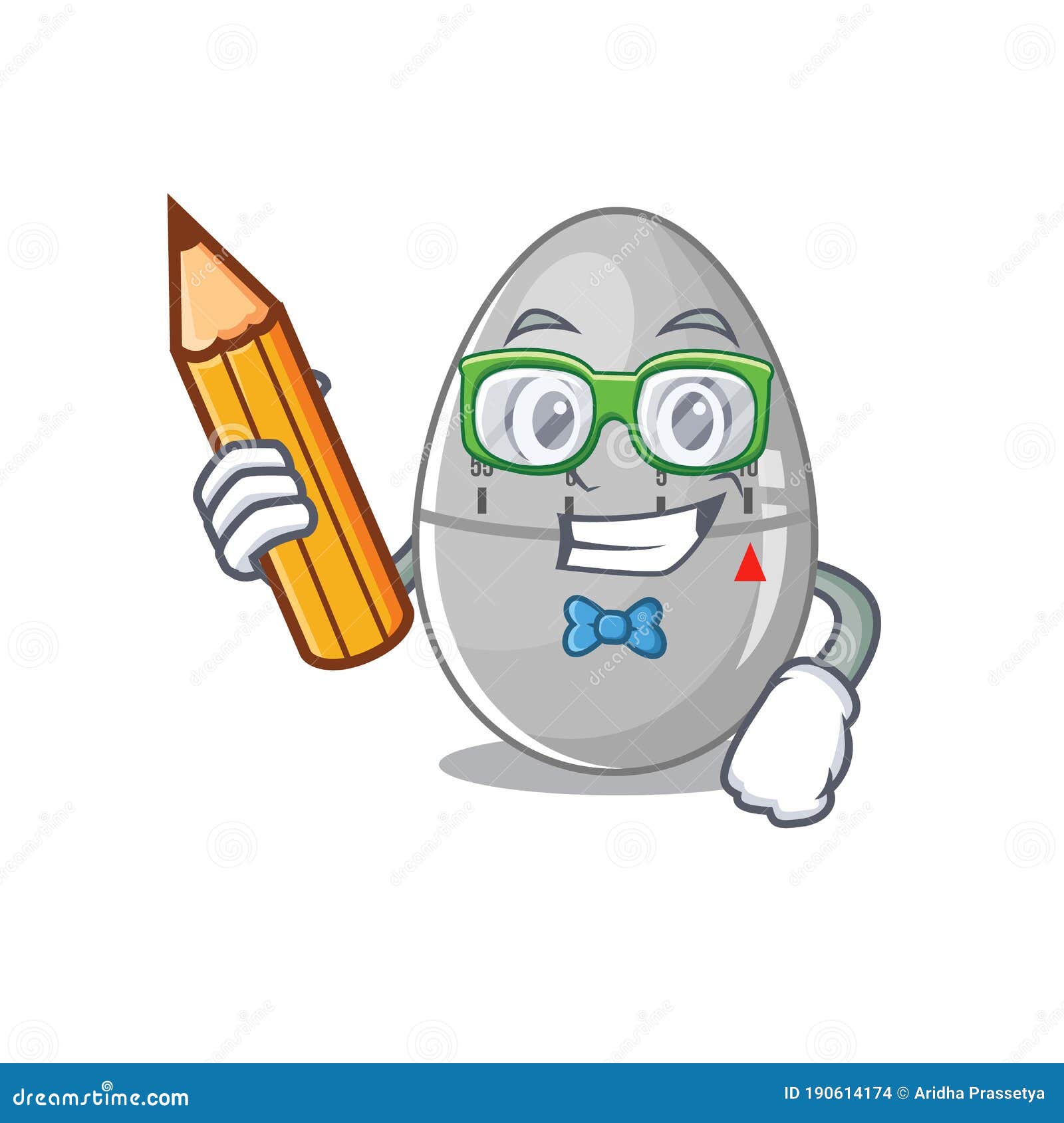 A Clever Student Egg Kitchen Timer Cartoon Character Study at Home ...