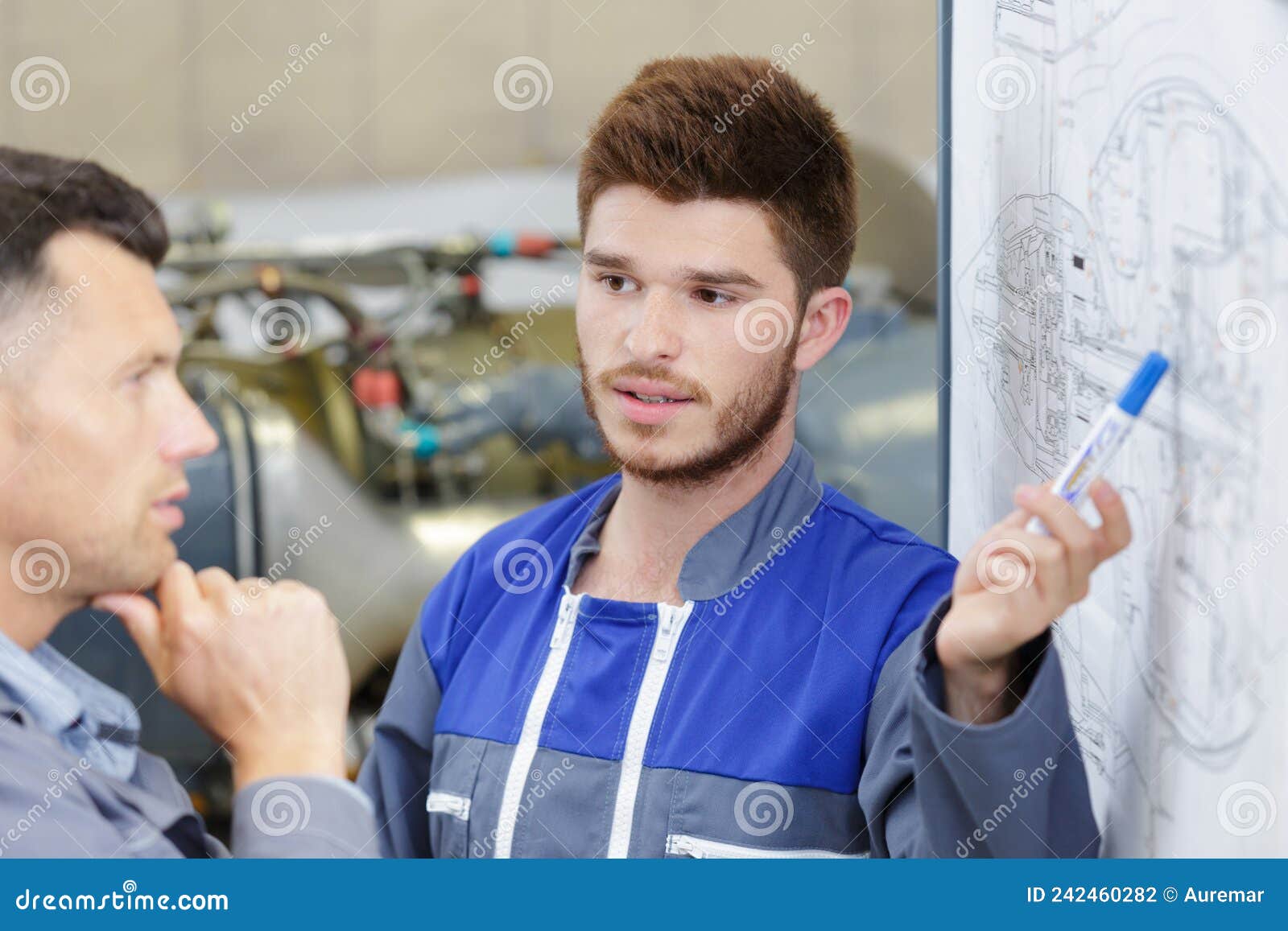 Clever Student Explaining Charts To Teacher Stock Photo - Image of ...