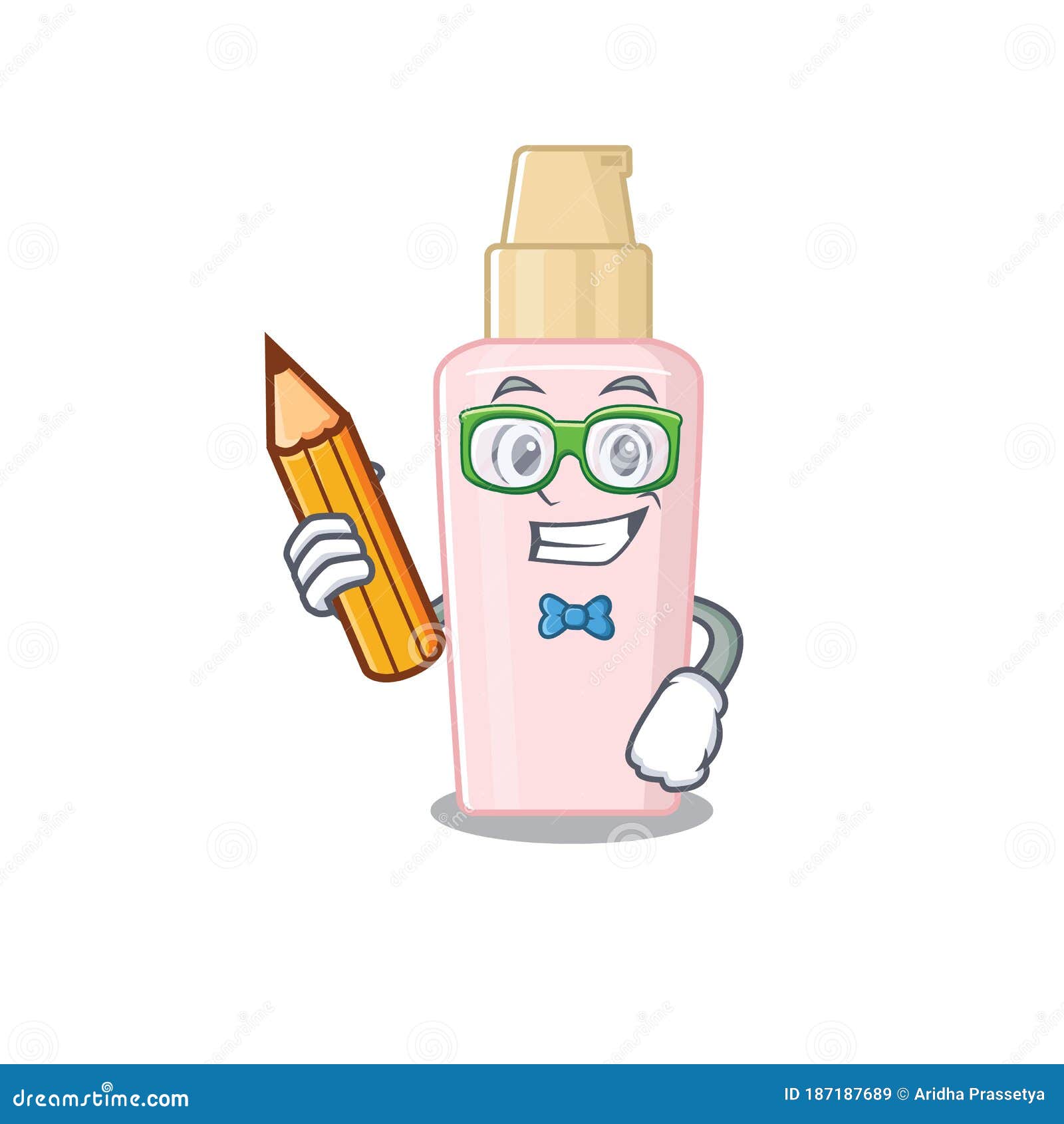 A Clever Student Foundation Cartoon Character Study at Home Stock ...