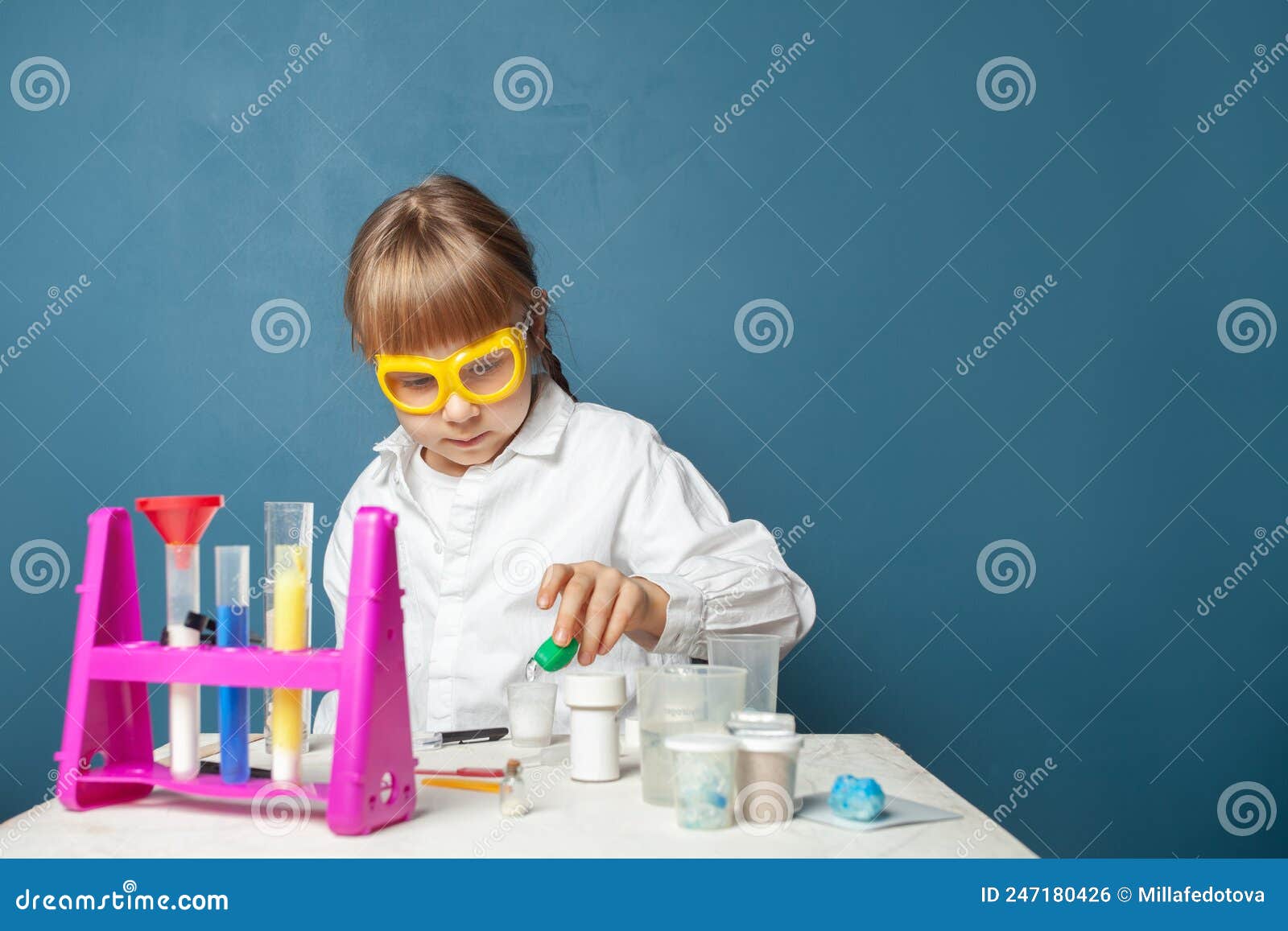 Clever Student Girl Doing Research Science Experiments in Laboratory ...