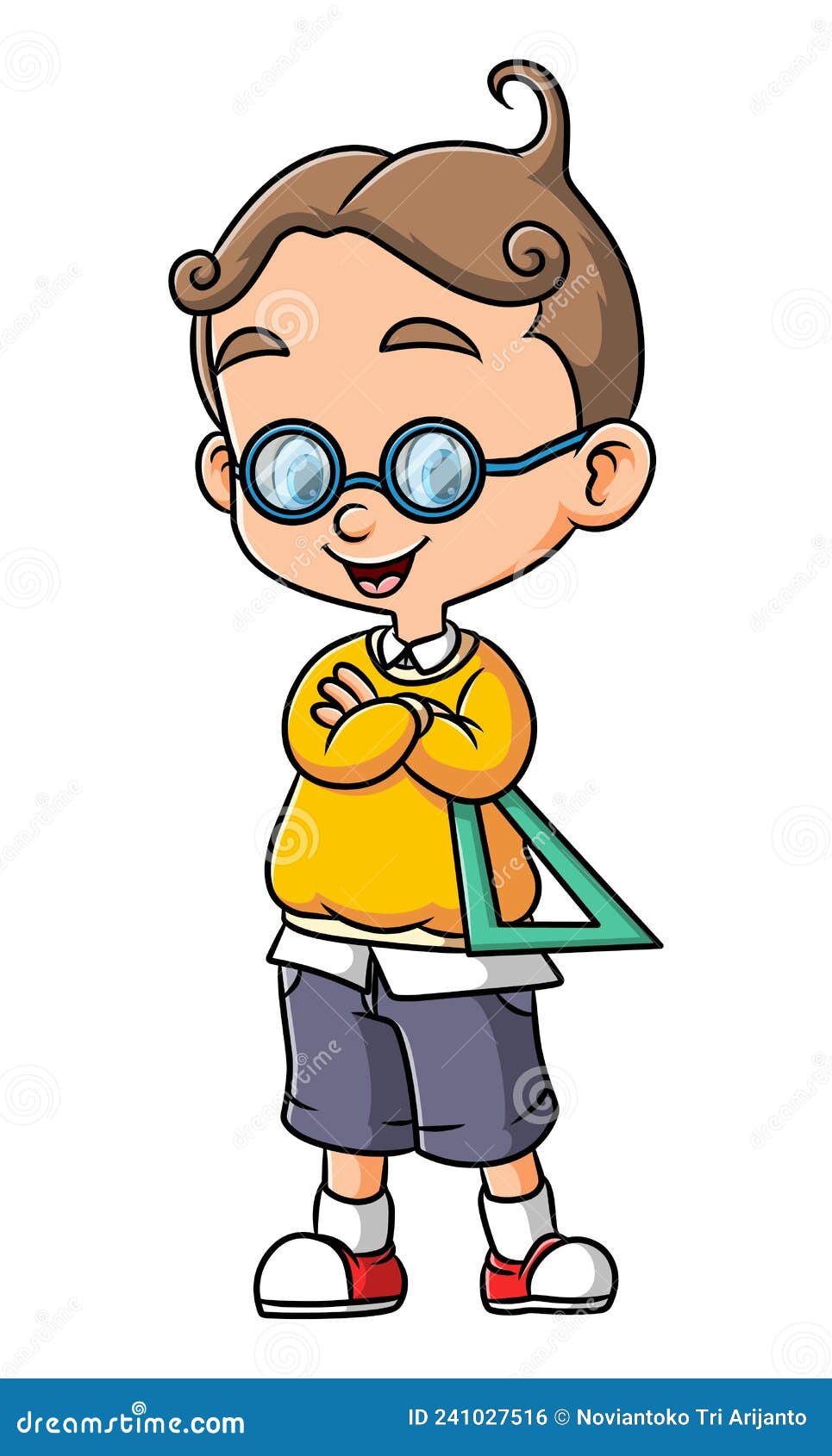 A Clever Student Sirloin Cartoon Character Study At Home Vector ...