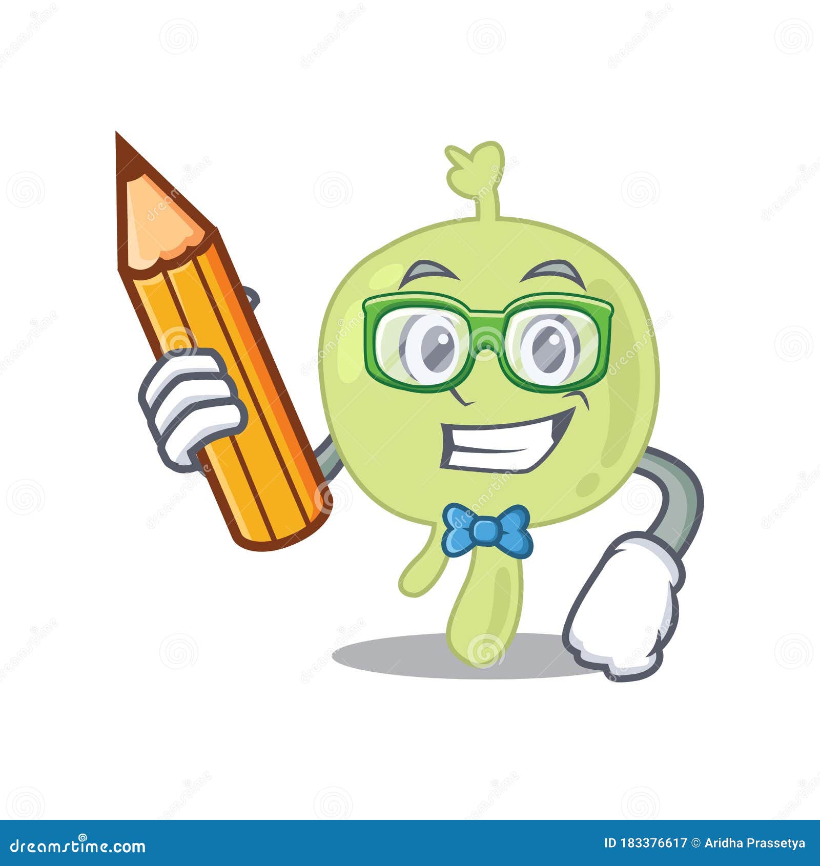 A Clever Student Lymph Node Cartoon Character Study at Home Stock ...