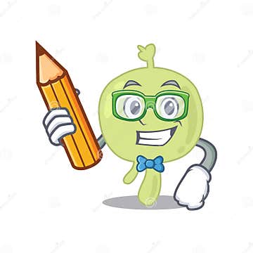 A Clever Student Lymph Node Cartoon Character Study at Home Stock ...