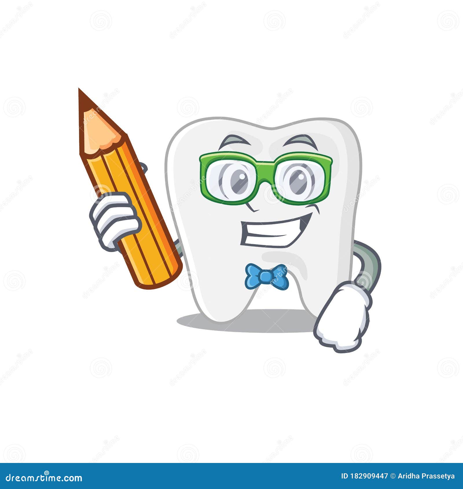 A Clever Student Thermotogae Cartoon Character Study At Home Vector ...