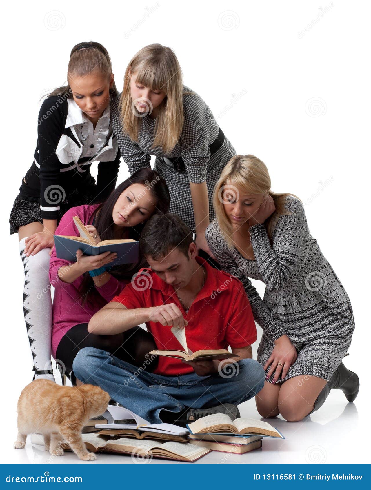 Clever students. stock image. Image of college, pupil - 13116581