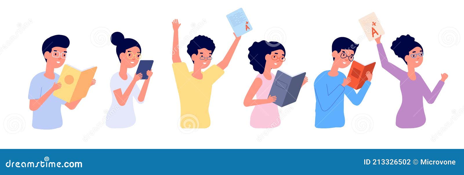 Clever Students. Children Study, Pensive Intelligent Young Guy Stock ...