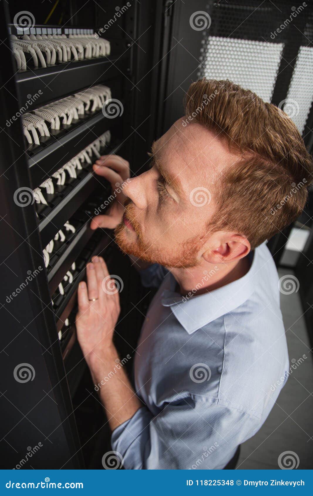 Clever it Technician Checking Connection Stock Photo - Image of digital ...