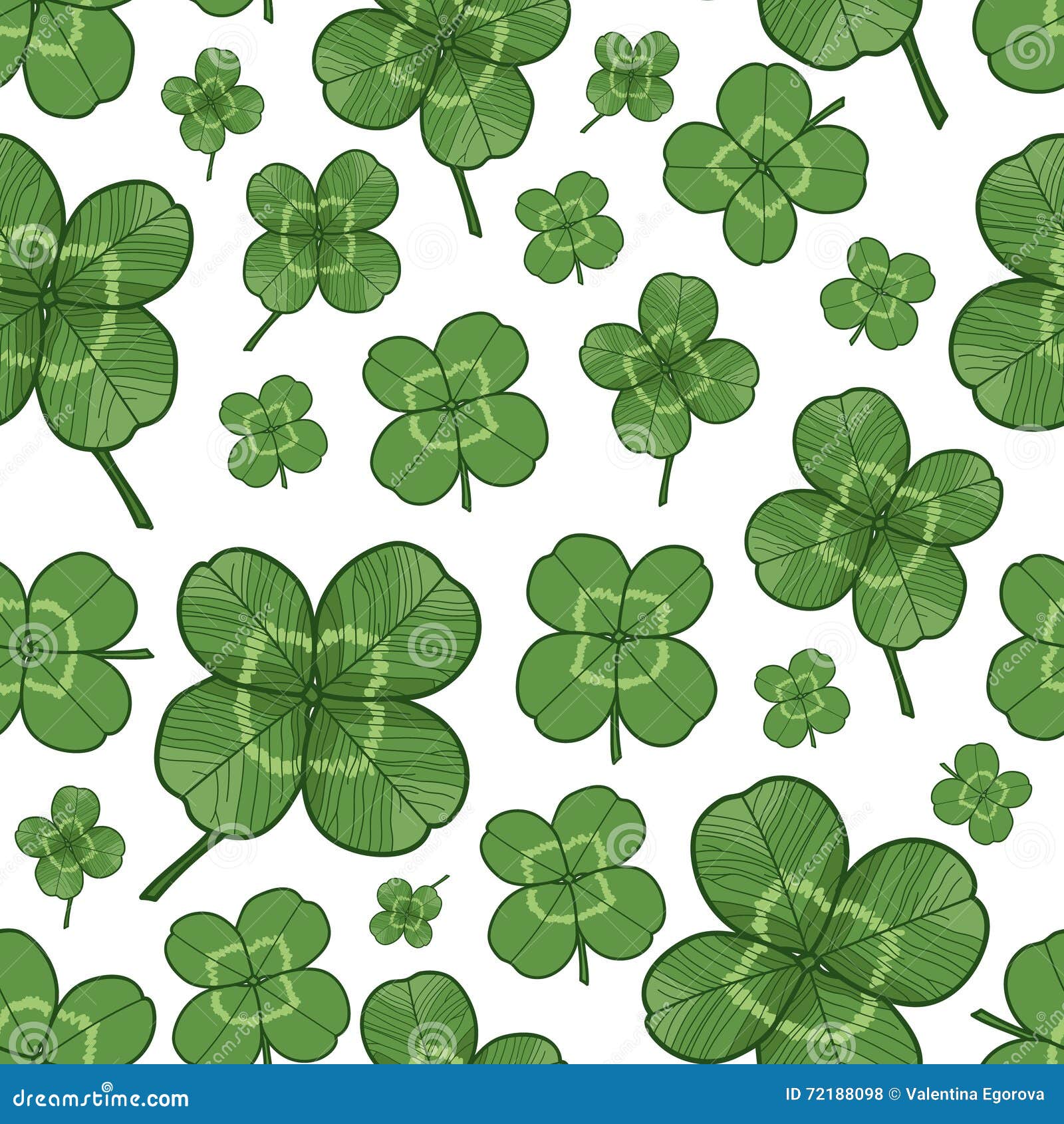 Clever Trefoil Vector Seamless Pattern Stock Vector - Illustration of ...