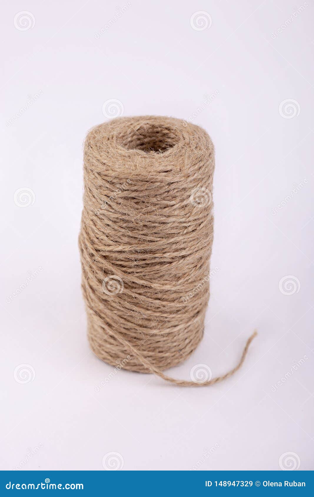 Clew of Rope on White Background Stock Image - Image of coiled, reel ...