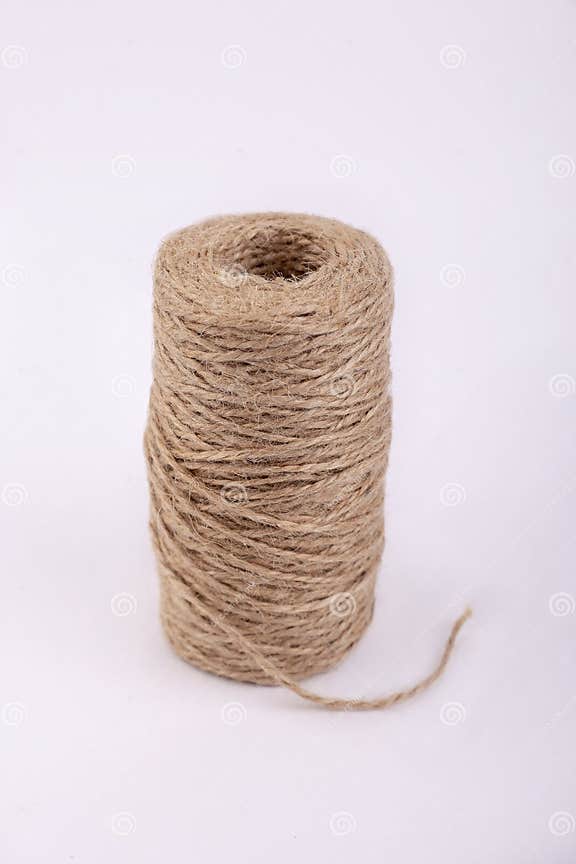 Clew of Rope on White Background Stock Image - Image of coiled, reel ...