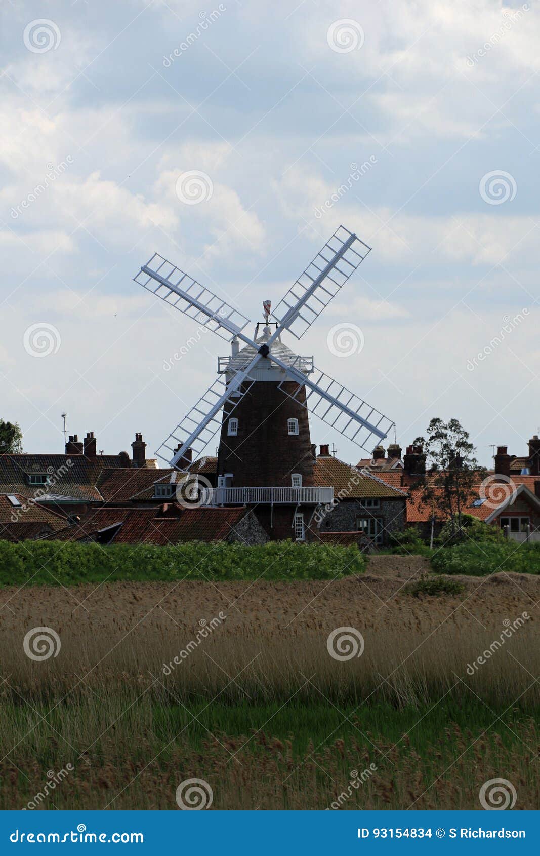 Cley Windmill stock photo. Image of storey, gallery, four - 93154834