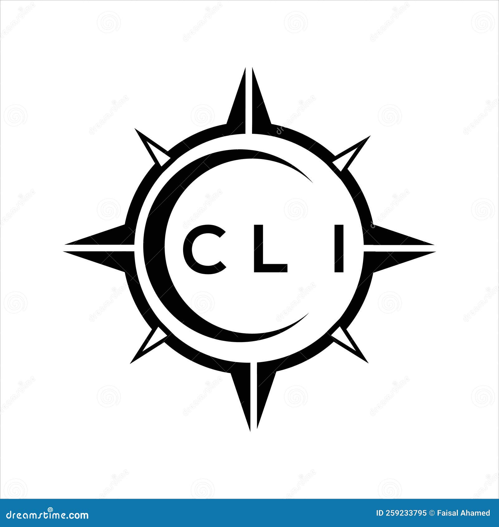 CLI Abstract Technology Circle Setting Logo Design on White Background ...